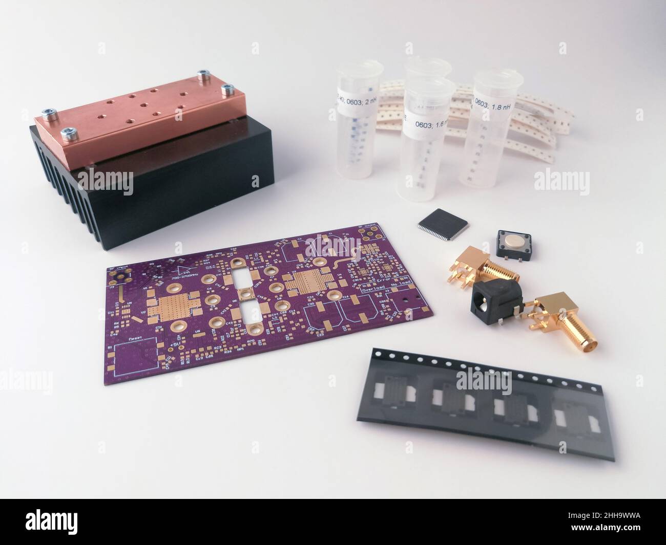 High power empty Radio Frequency printed circuit board PCB with many ...