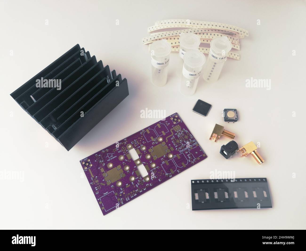 High power empty Radio Frequency printed circuit board PCB with many ...