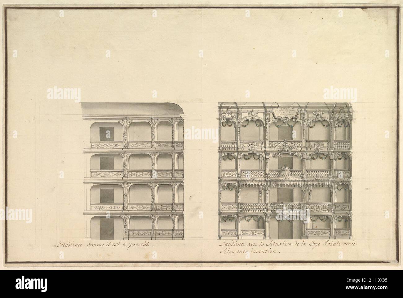 Elevation of Boxes and Royal Box as Presently Constituted and According ...