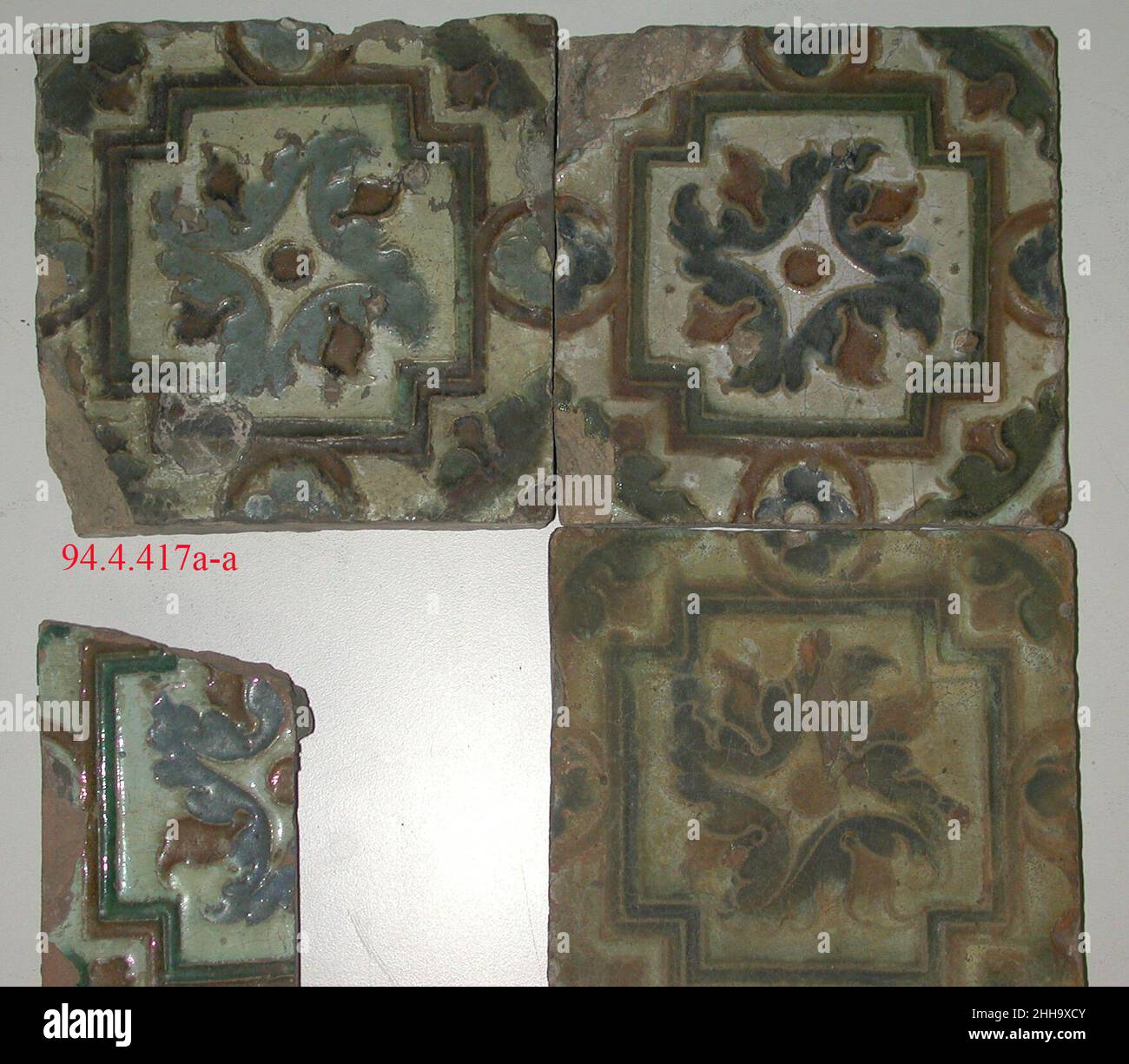 Tiles (4) 16th–17th century Spanish, Seville. Tiles (4) 187906 Spanish ...