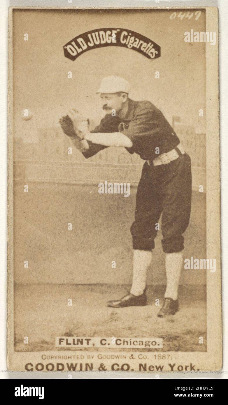 Frank Sylvester "Silver" Flint, Catcher, Chicago, from the Old Judge ...