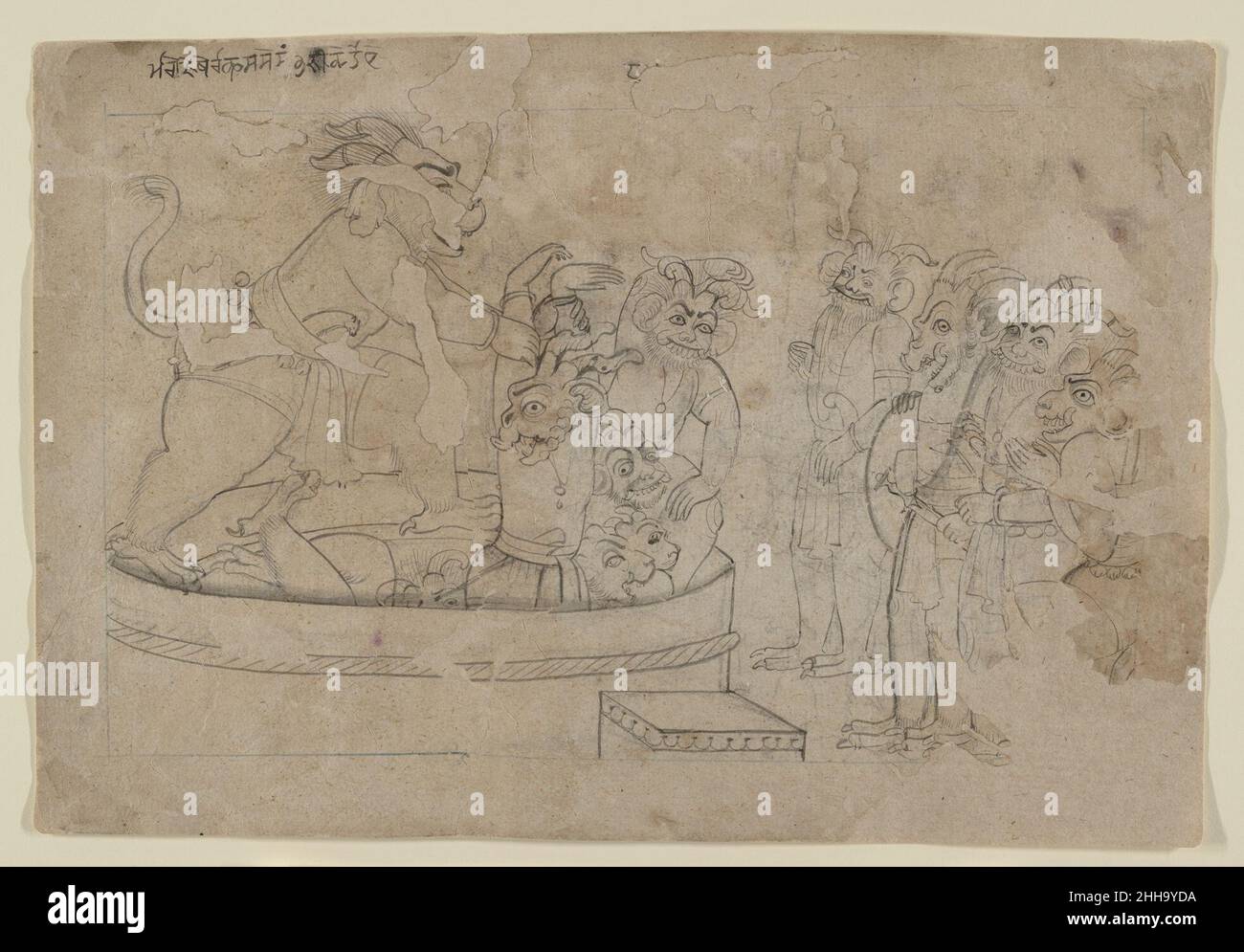 Mara Bringing the Demons to Life mid-18th century Attributed to the Seu ...