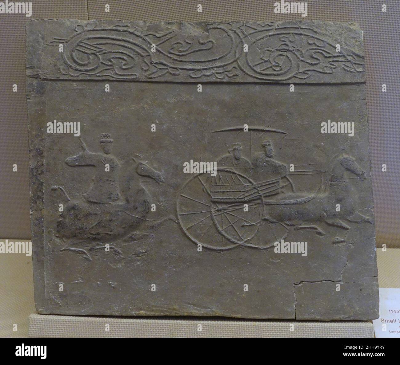 Small horse cart and the corteges, China, unearthed at Xinfan, Xindu ...