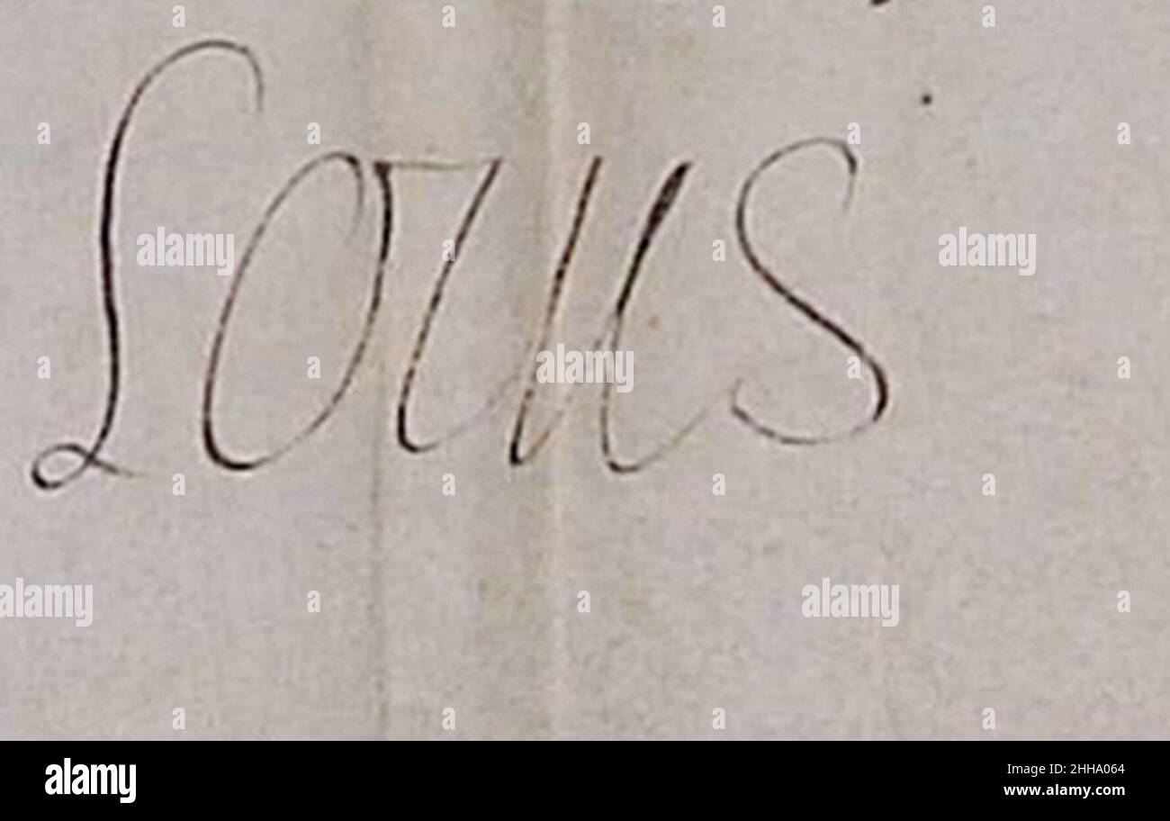 Small signature of King Louis XIII of France Stock Photo - Alamy