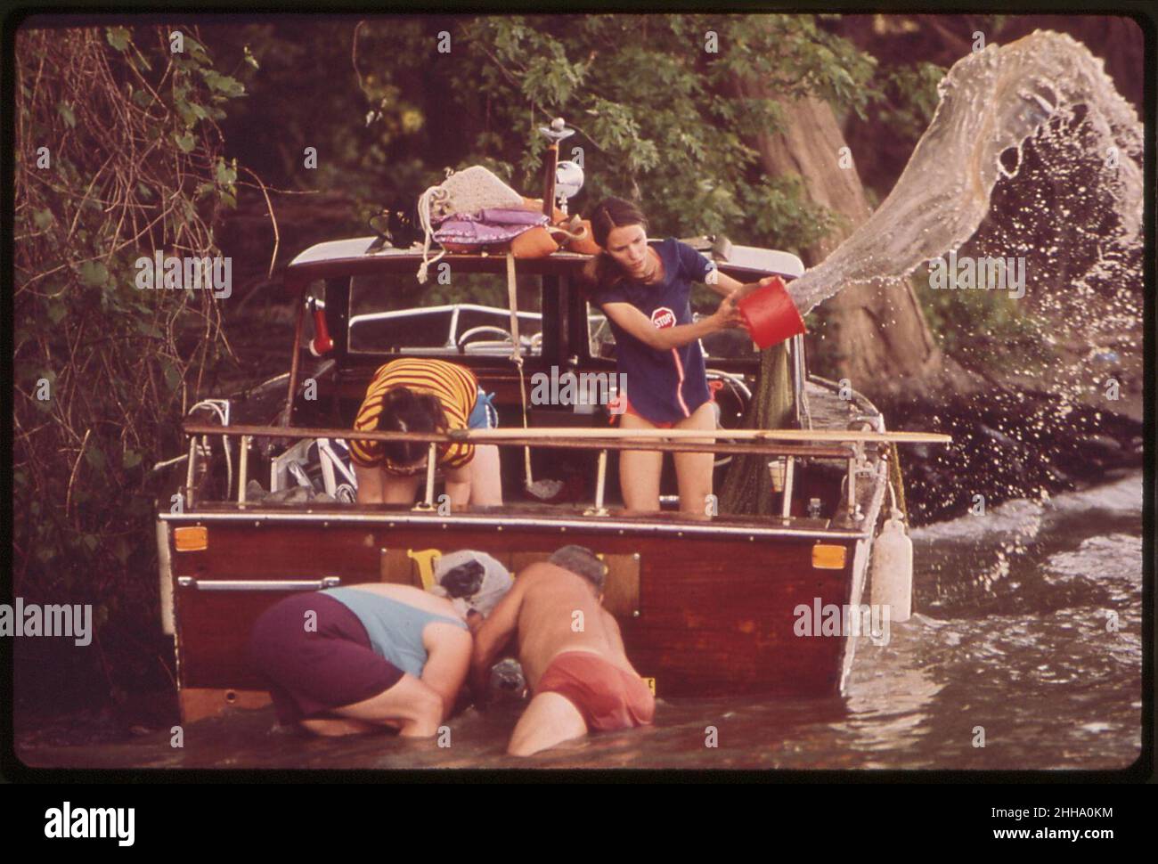 Small-pleasure-craft-goes-aground-on-banks-of-ohio-river-june-1972 ...