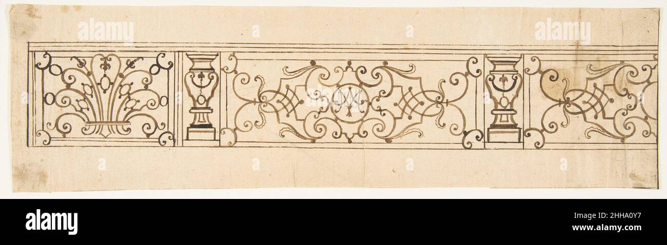 Design for an Iron Railing 19th century Anonymous, French, 19th century ...