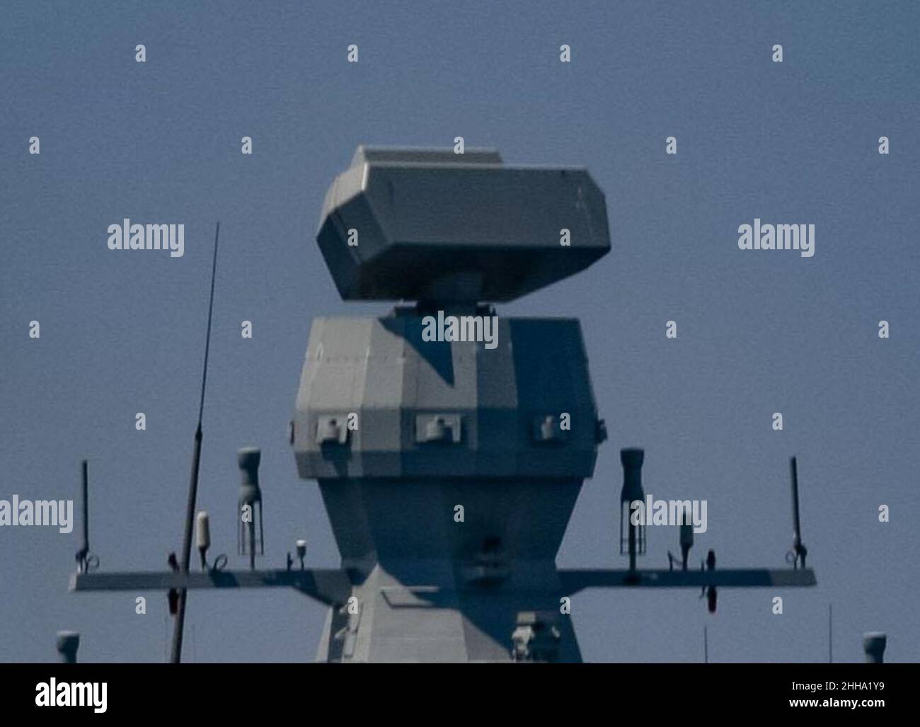 SMART-S Mk2 radar deployed on Turkish Ada class corvette TCG Burgazada (F-513 Stock Photo - Alamy