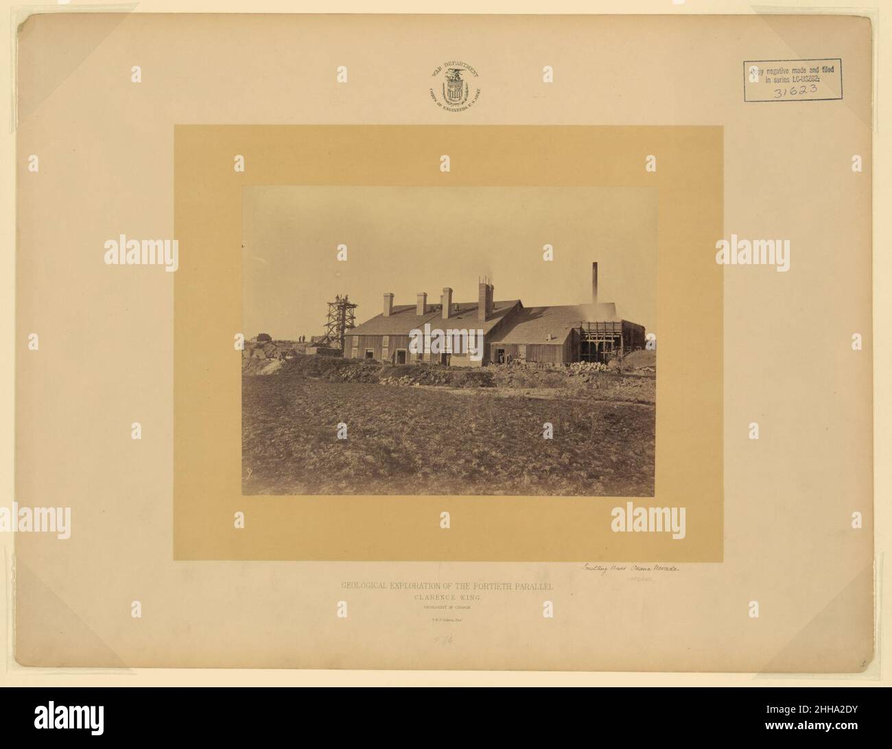 Smelting works, Oreana, Nevada - T. H. O'Sullivan, phot Stock Photo - Alamy