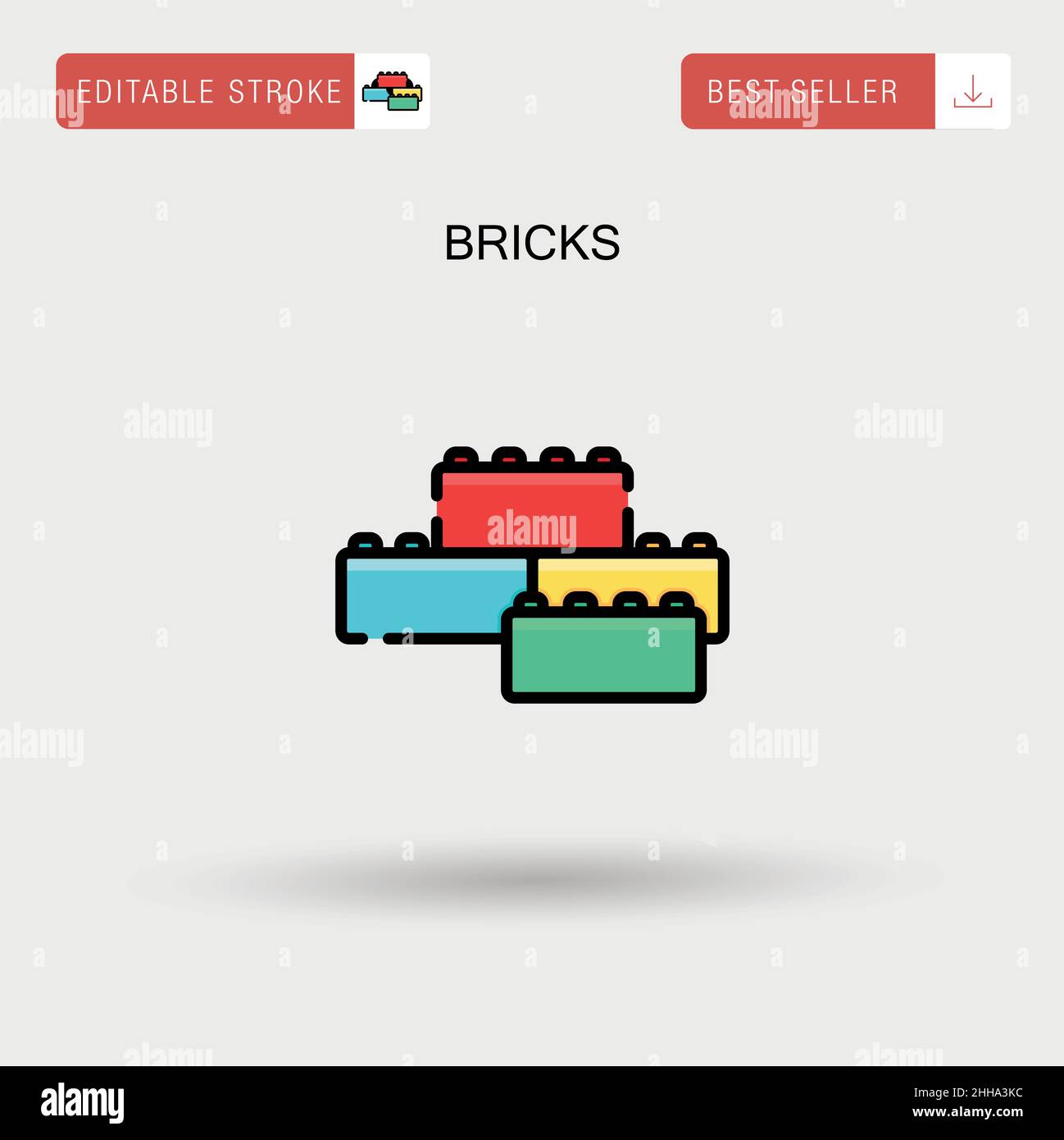 Bricks Simple vector icon Stock Vector Image & Art - Alamy