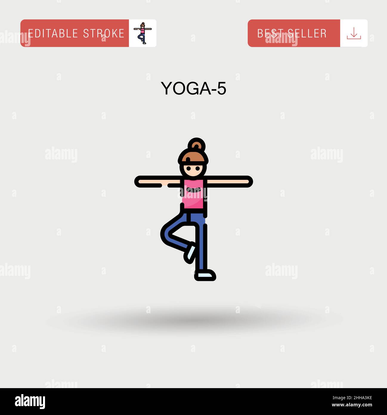 Yoga-5 Simple vector icon Stock Vector Image & Art - Alamy