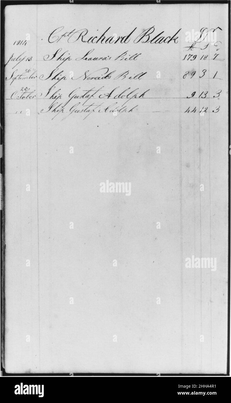 Ledger Figures, Capt. Richard Black (from Sketchbook) John William ...