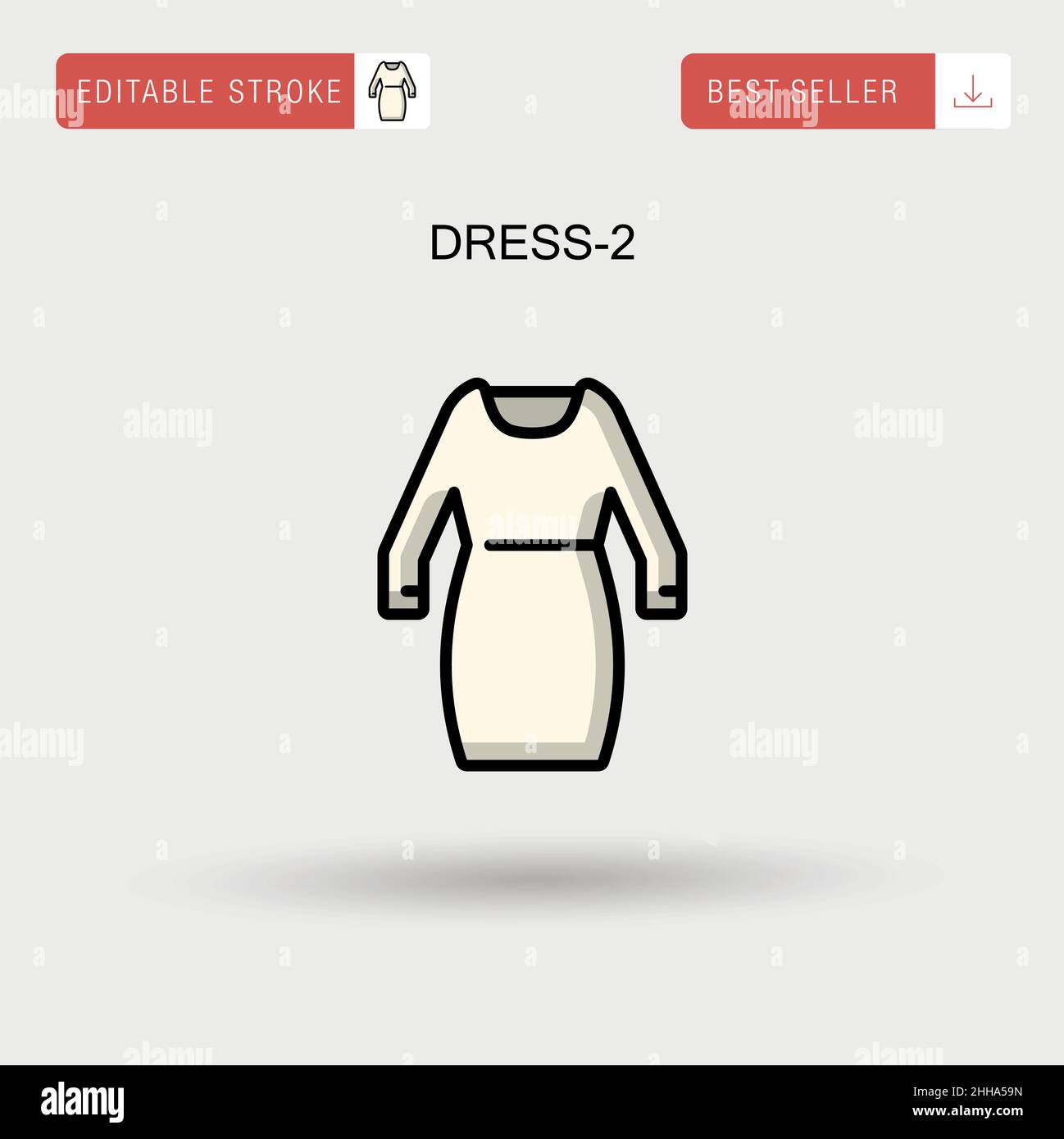 Dress-2 Simple vector icon Stock Vector Image & Art - Alamy