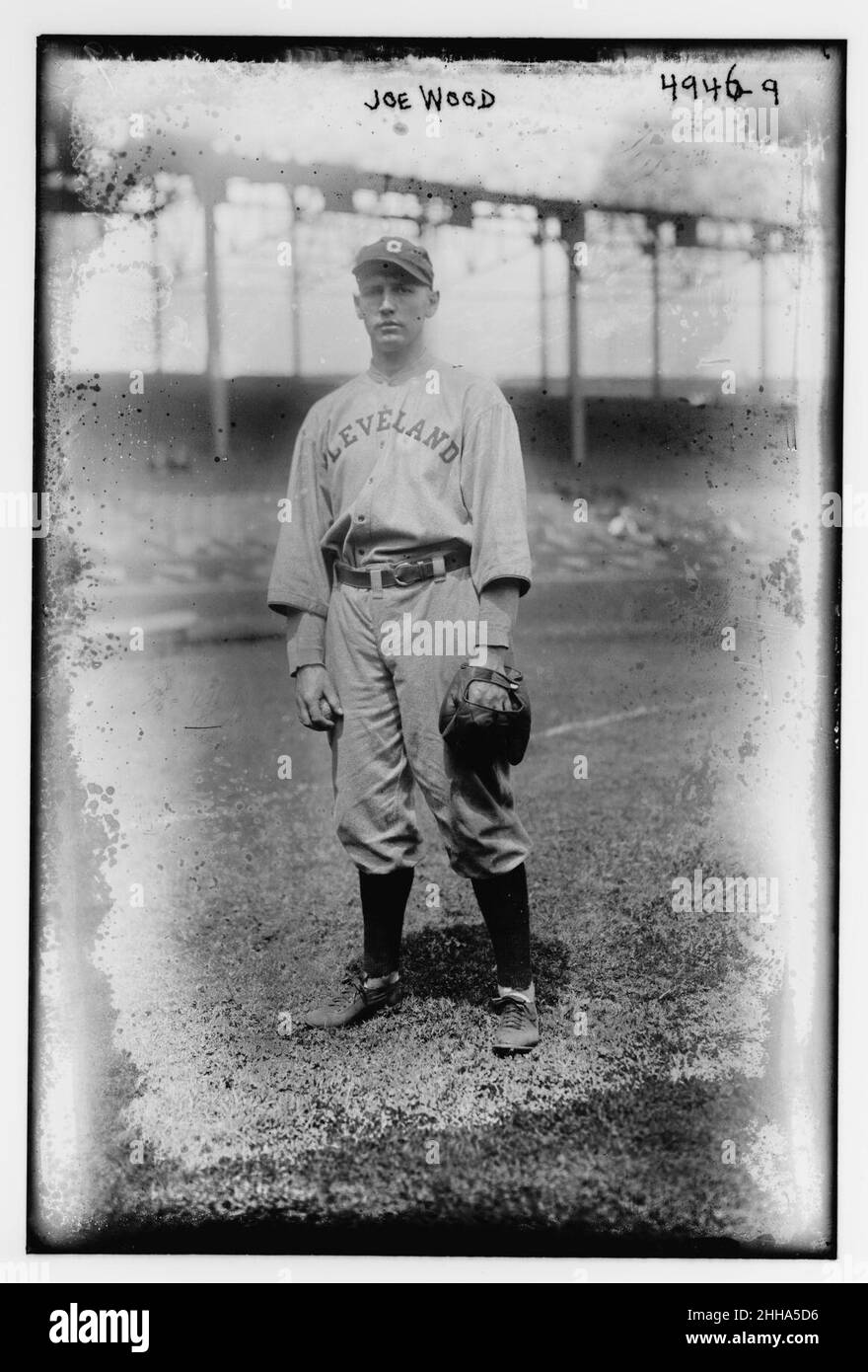Smokey Joe Wood, Cleveland AL (baseball Stock Photo - Alamy