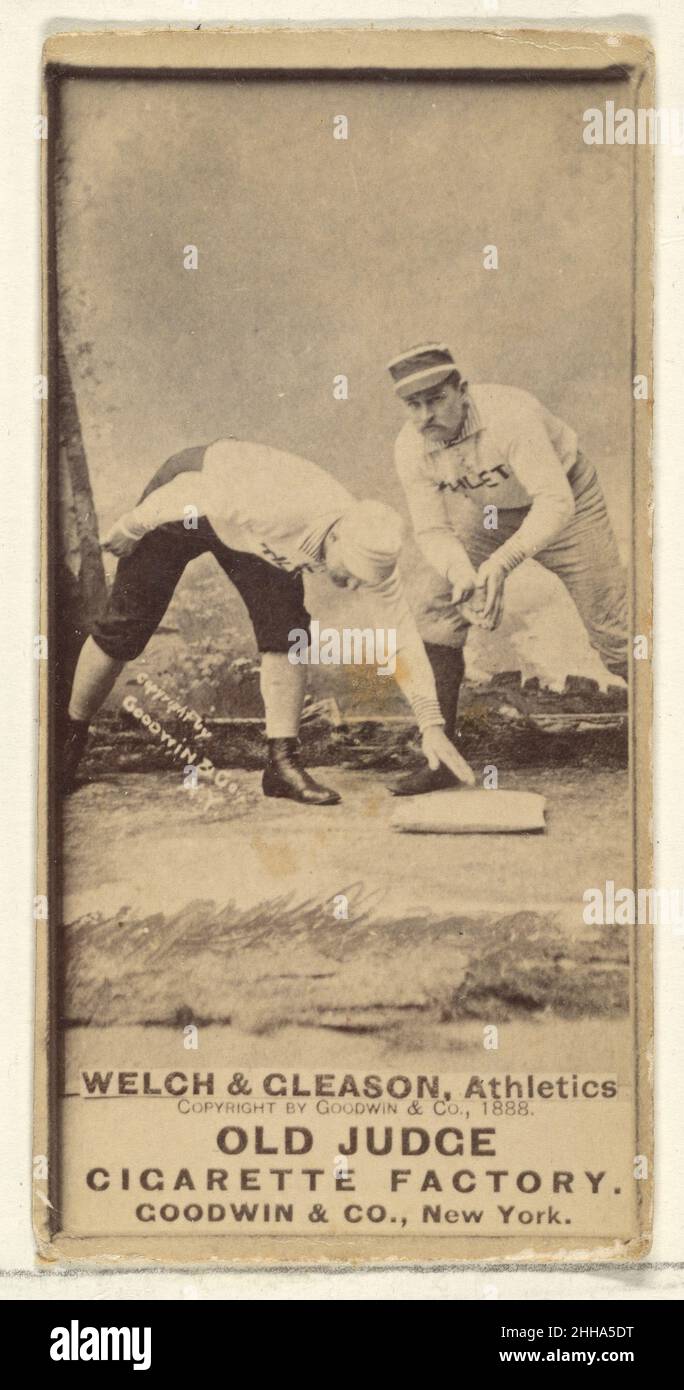 Welch and Gleason, Philadelphia Athletics, from the Old Judge series ...