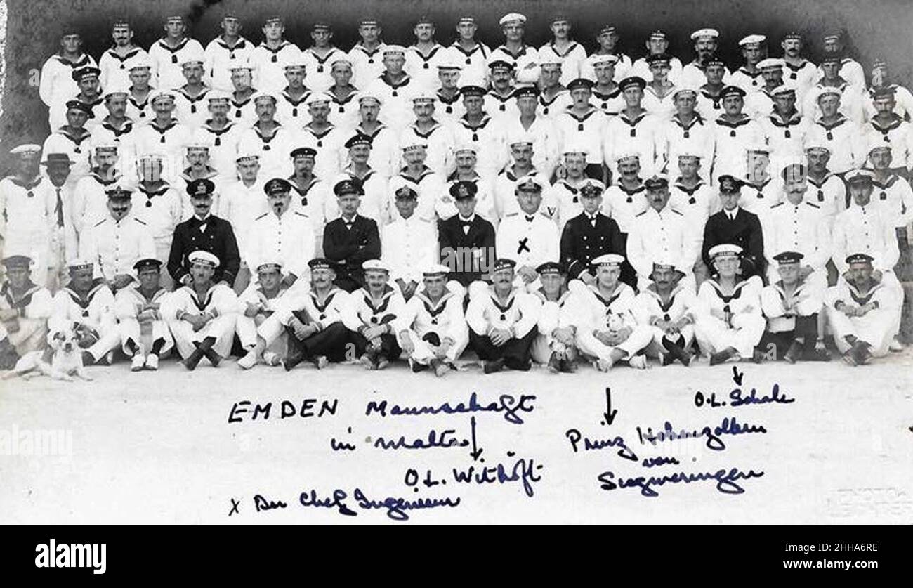 SMS Emden POWs in Malta (Photo Lechter Stock Photo - Alamy