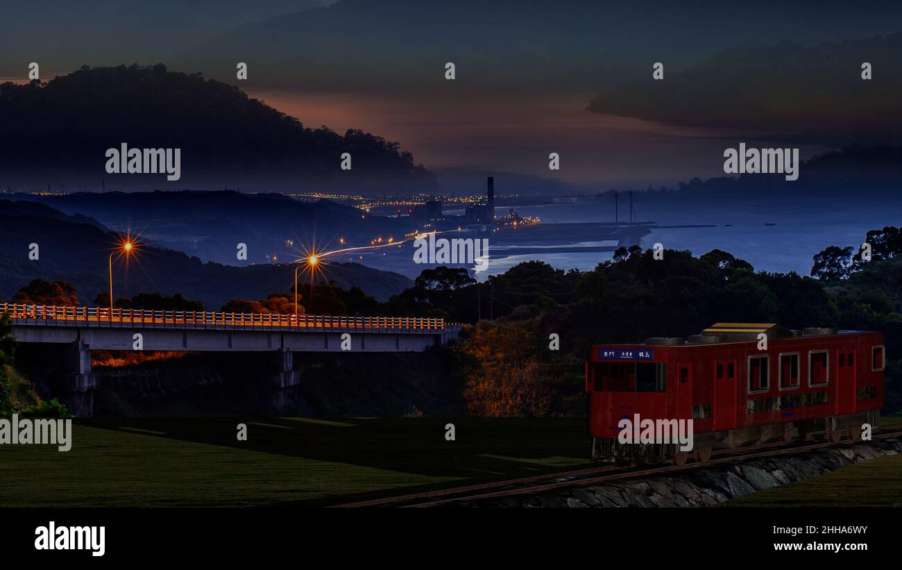 3d rendering of train with nice background. Chinese characters mean The ...