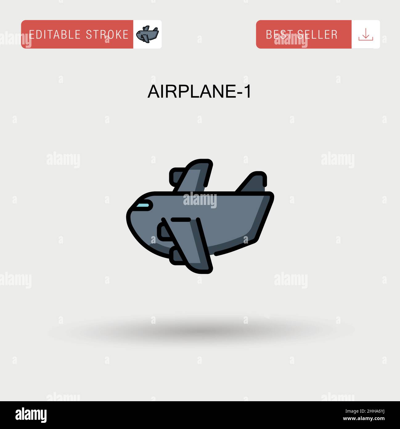 Airplane-1 Simple vector icon Stock Vector Image & Art - Alamy