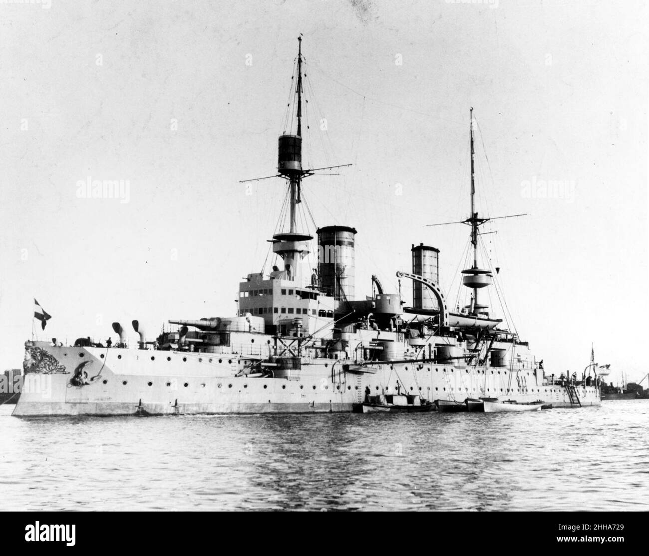 SMS Kaiser Friedrich III um 1900 Stock Photo - Alamy
