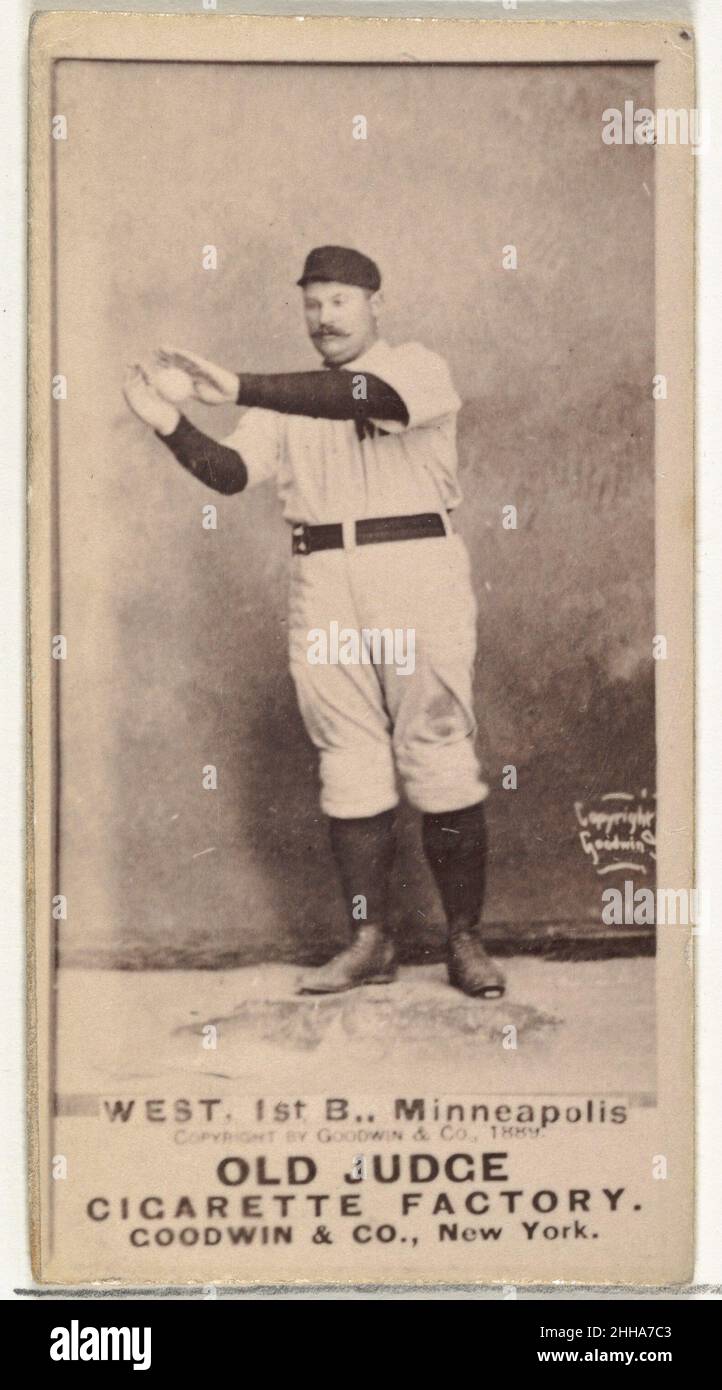 Milton Douglas "Buck" West, 1st Base, Minneapolis, from the Old Judge ...