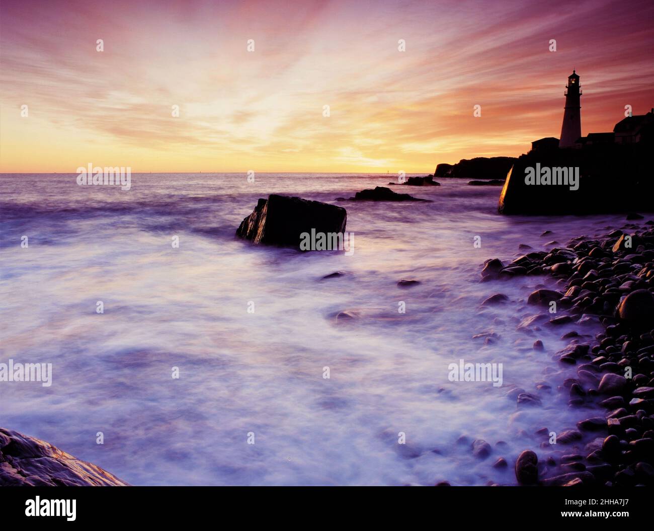 Atlantic Ocean sunrise along New England coast Stock Photo - Alamy