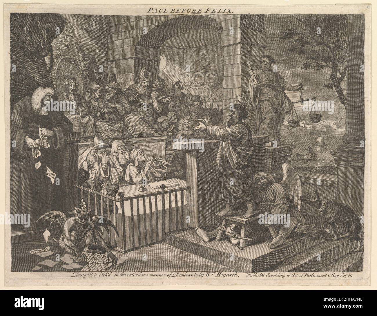 Paul Before Felix Burlesqued May 1, 1751 William Hogarth British. Paul ...