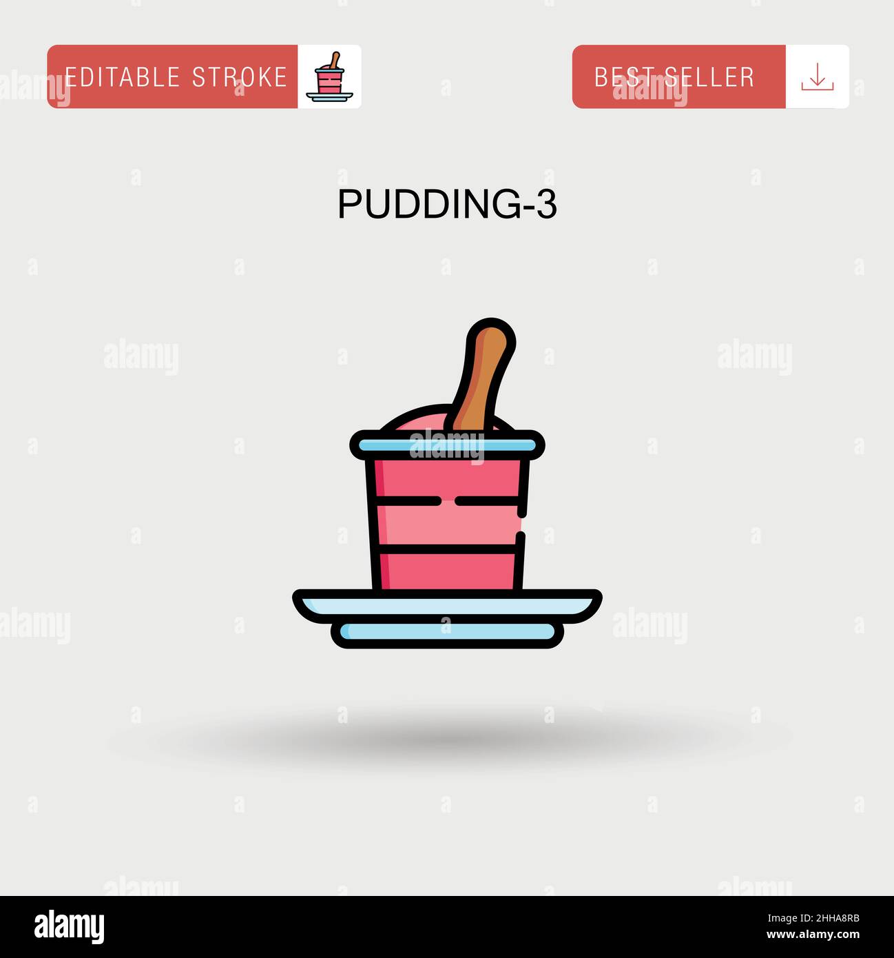 Pudding-3 Simple vector icon Stock Vector Image & Art - Alamy