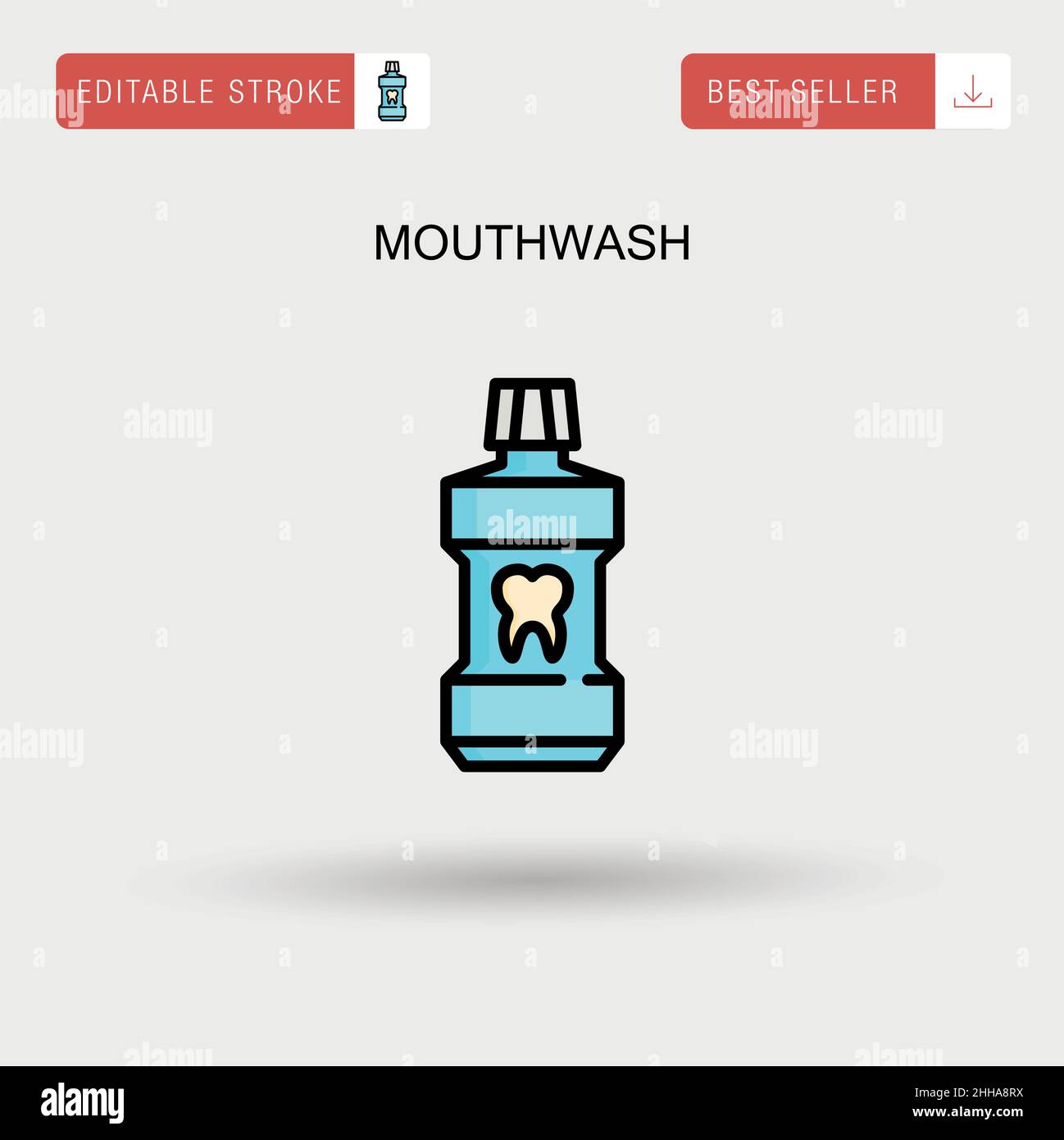 Mouthwash bottle Stock Vector Images - Alamy