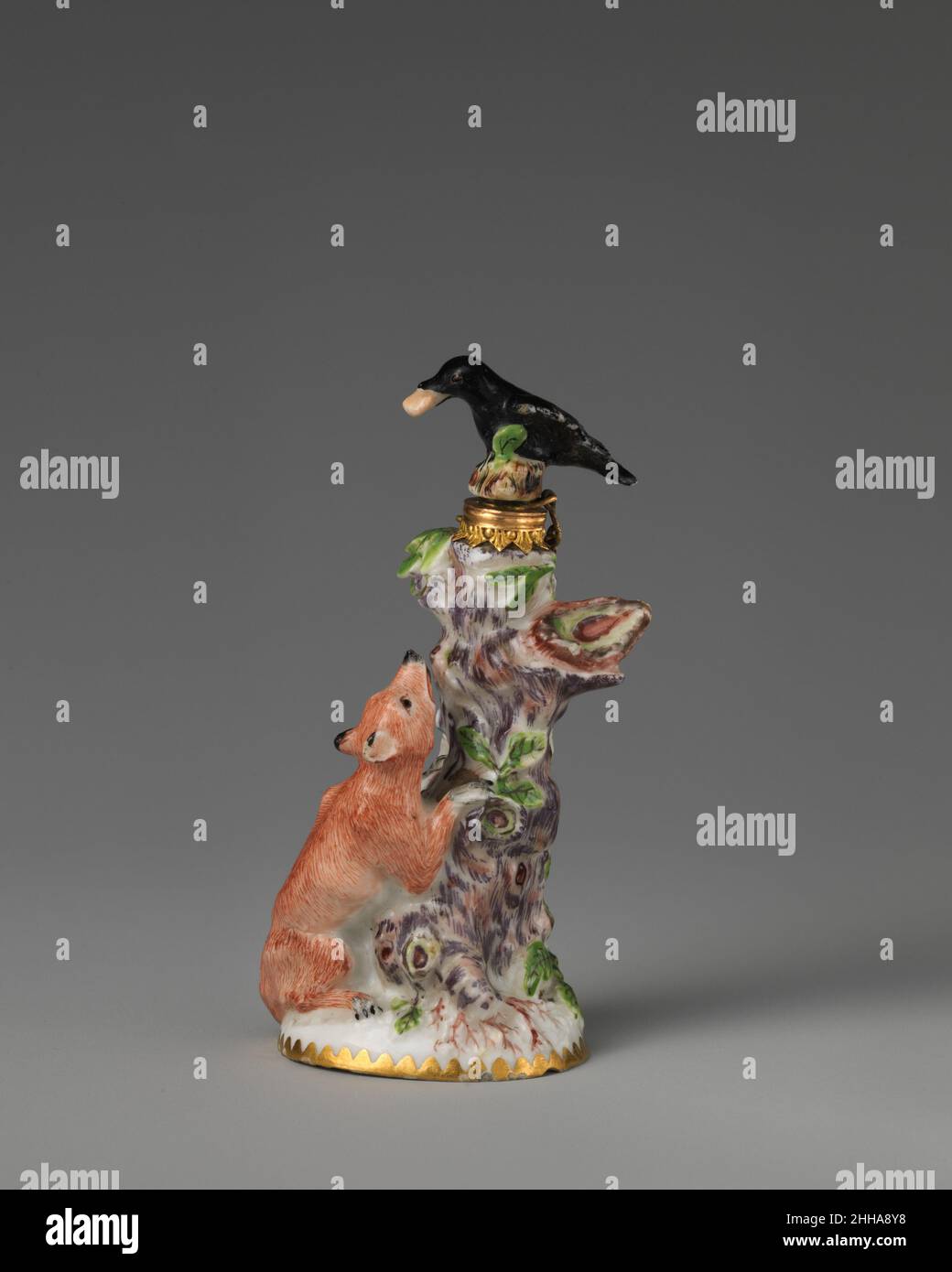 Fox and crow in a group ca. 1755 Chelsea Porcelain Manufactory. Fox and ...