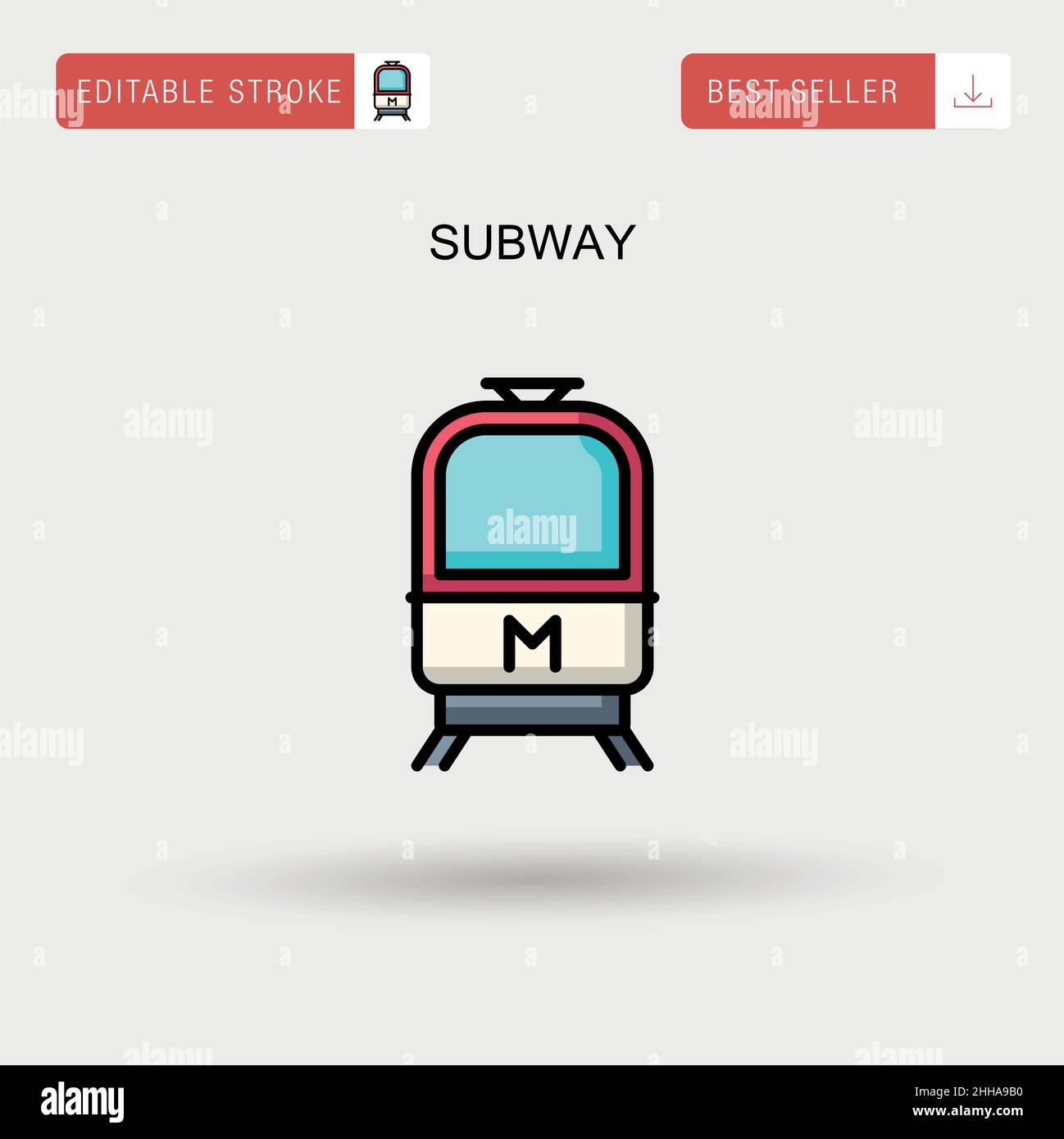 Subway Simple vector icon Stock Vector Image & Art - Alamy