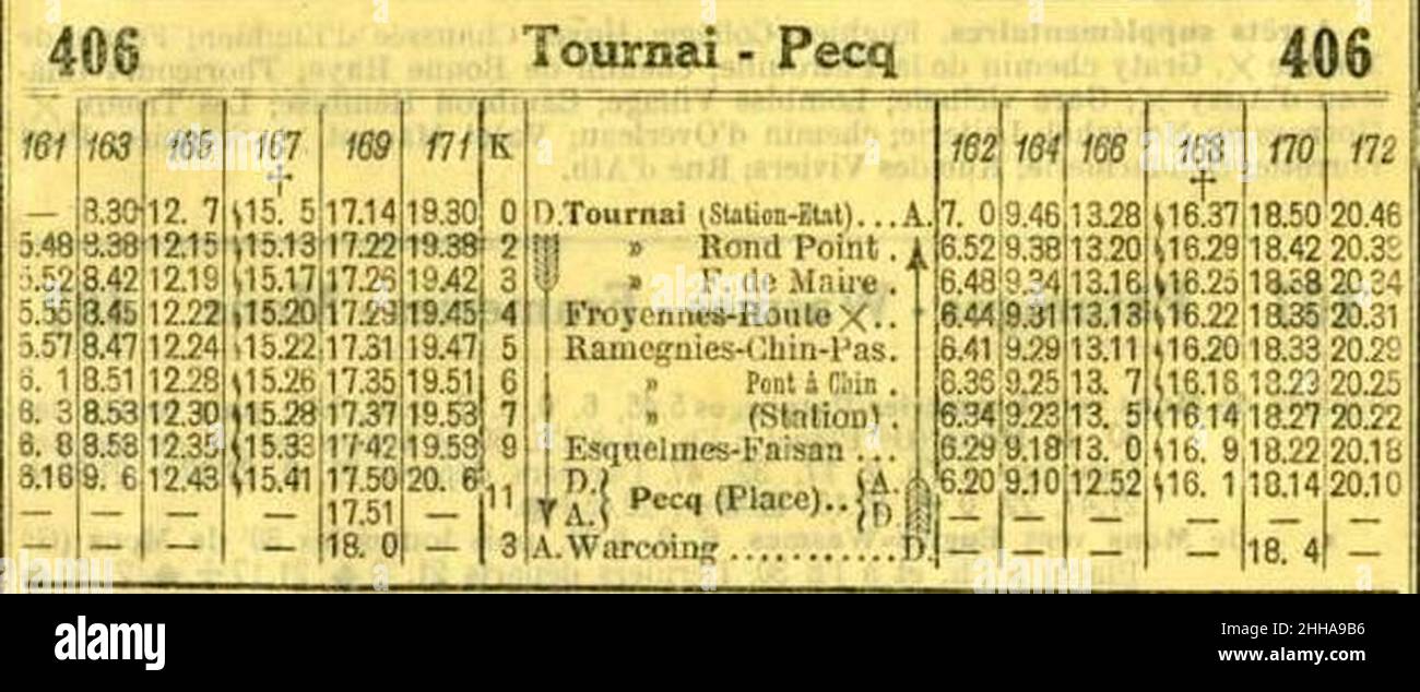 SNCB NMBS official timetable summer 1931 - 406 Stock Photo - Alamy