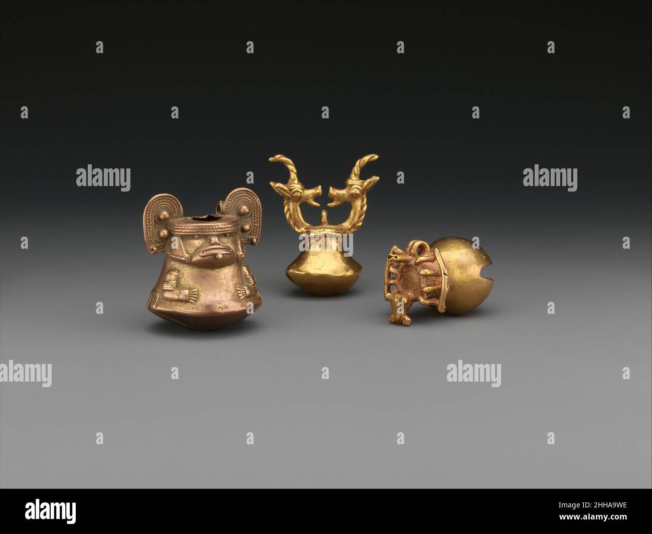 Bell 1000–1500 A.D. Tairona The anthropomorphic effigy seen here was ...