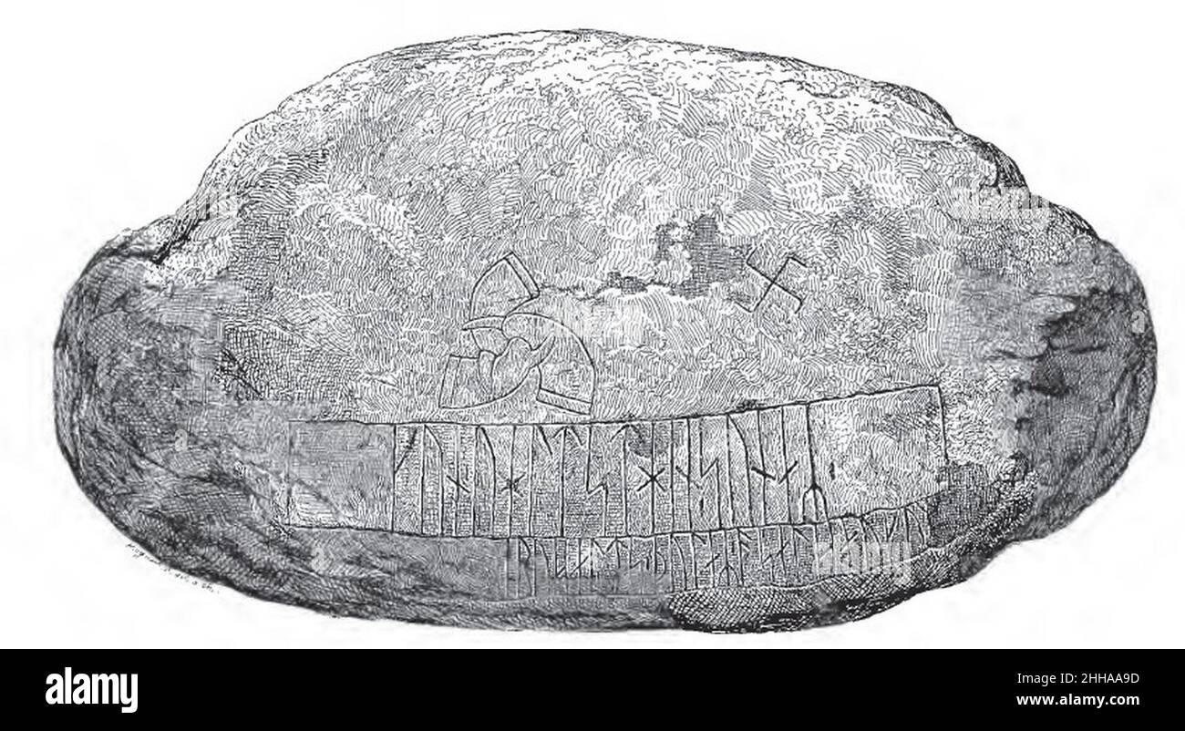 Snoldelev stone drawing Stock Photo - Alamy