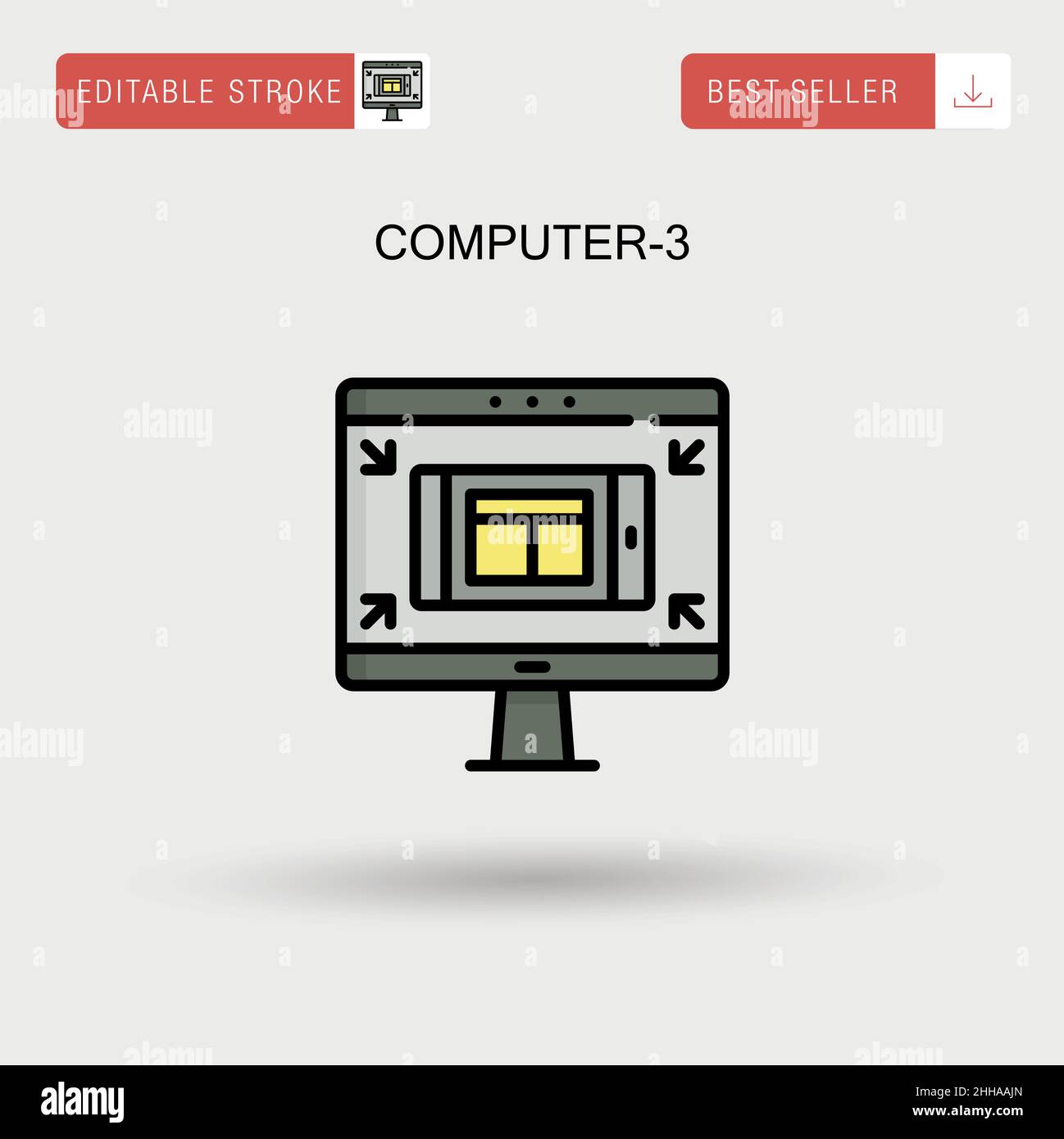 Isolated white computer display Stock Vector Images - Alamy