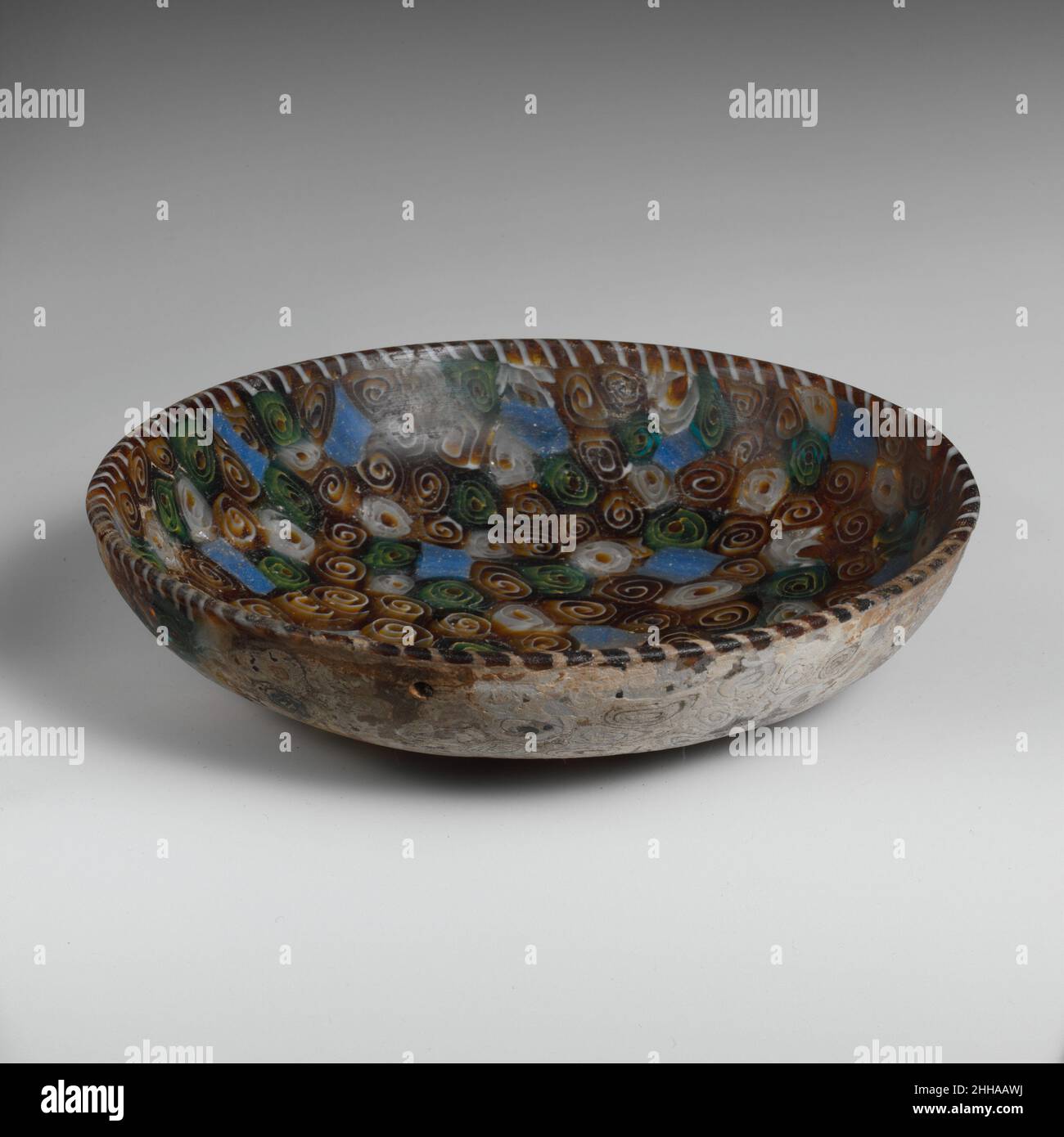 Glass mosaic bowl 2nd–mid-1st century B.C. Greek, probably Eastern ...