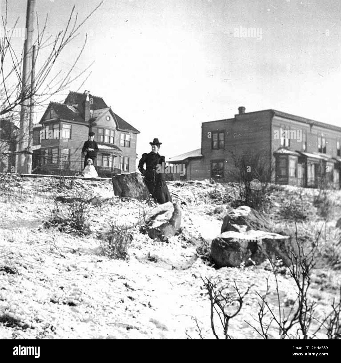 Snow scene on Republican St, Seattle, Washington, January 1898 (KIEHL ...