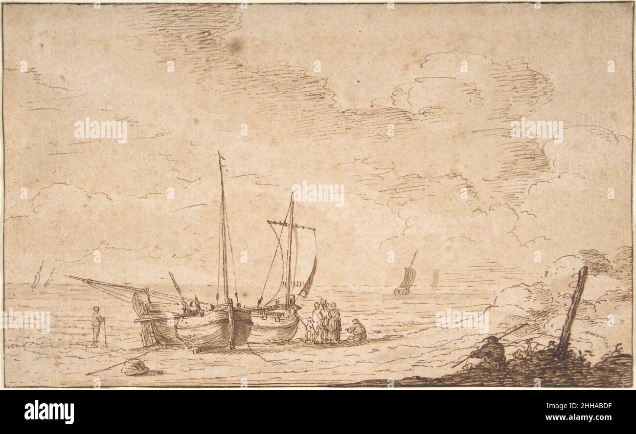 Beach Scene with Boats n.d. Pieter Mulier the Elder Dutch. Beach Scene ...