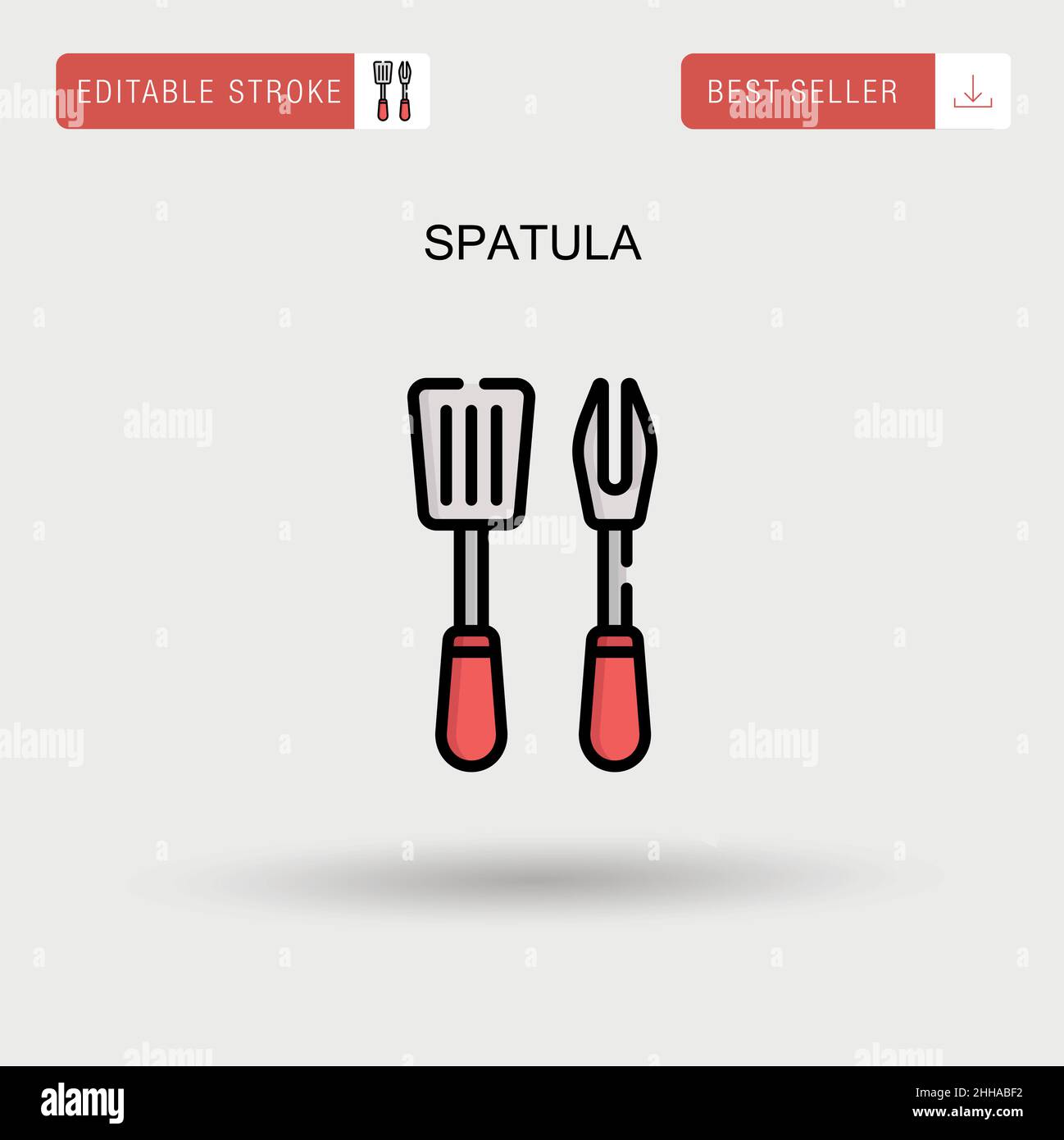 Food spatula Stock Vector Images - Alamy