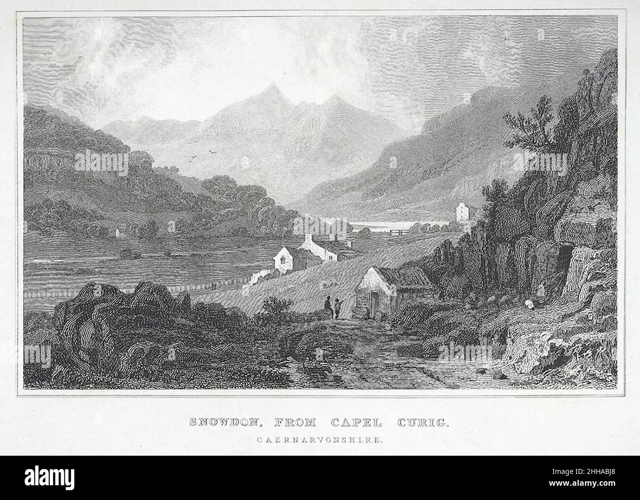 Snowdon, From Capel Curig Caernarvonshire Stock Photo - Alamy