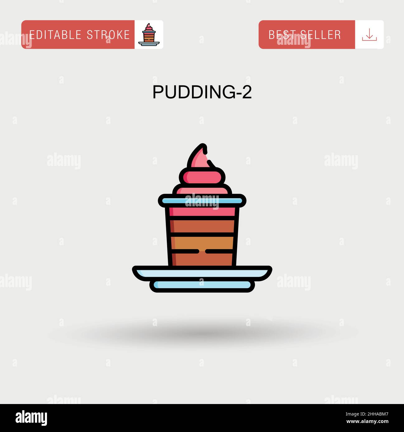 Pudding-2 Simple vector icon Stock Vector Image & Art - Alamy