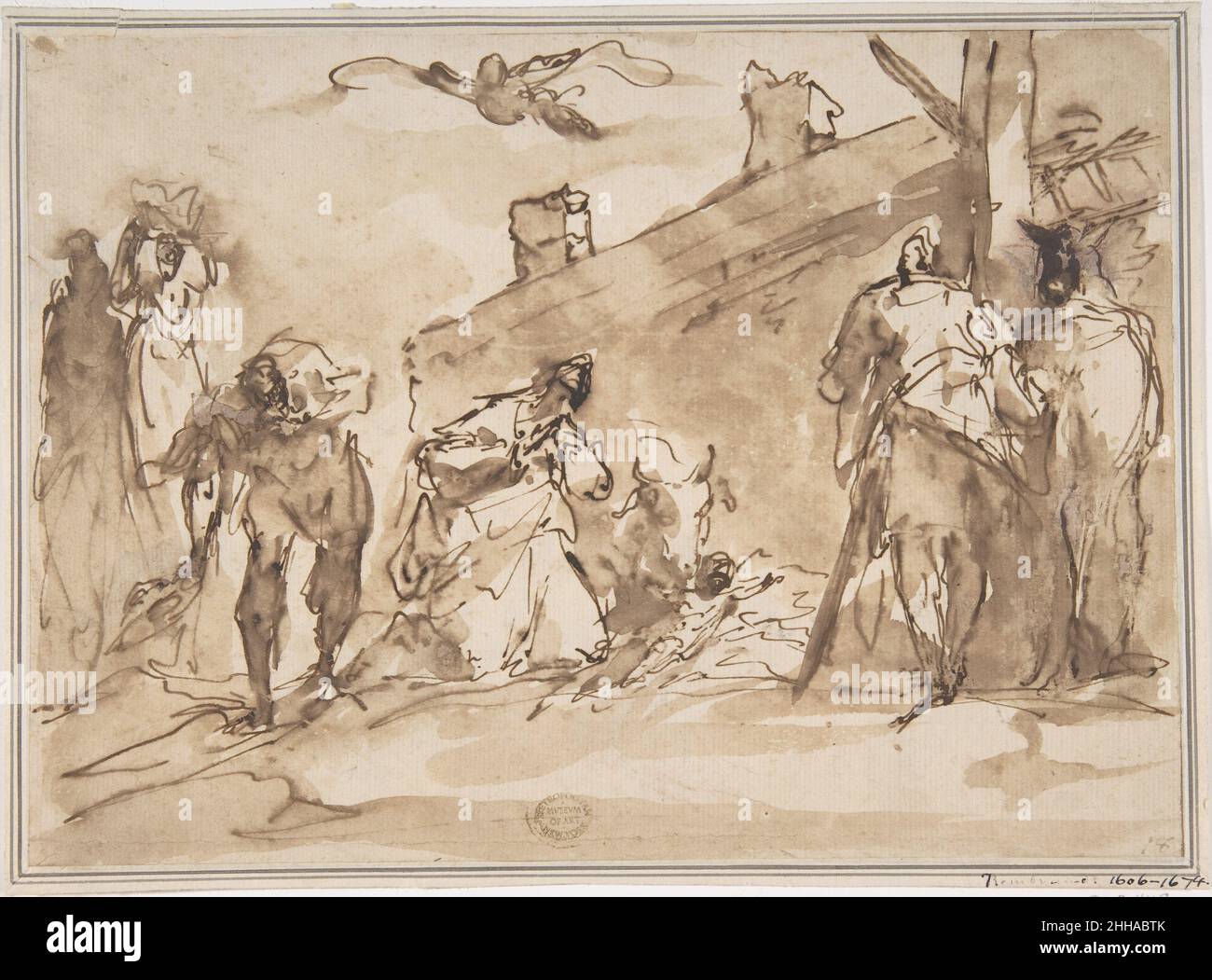 Sketch for Adoration of the Kings 17th century Anonymous, French, 17th ...