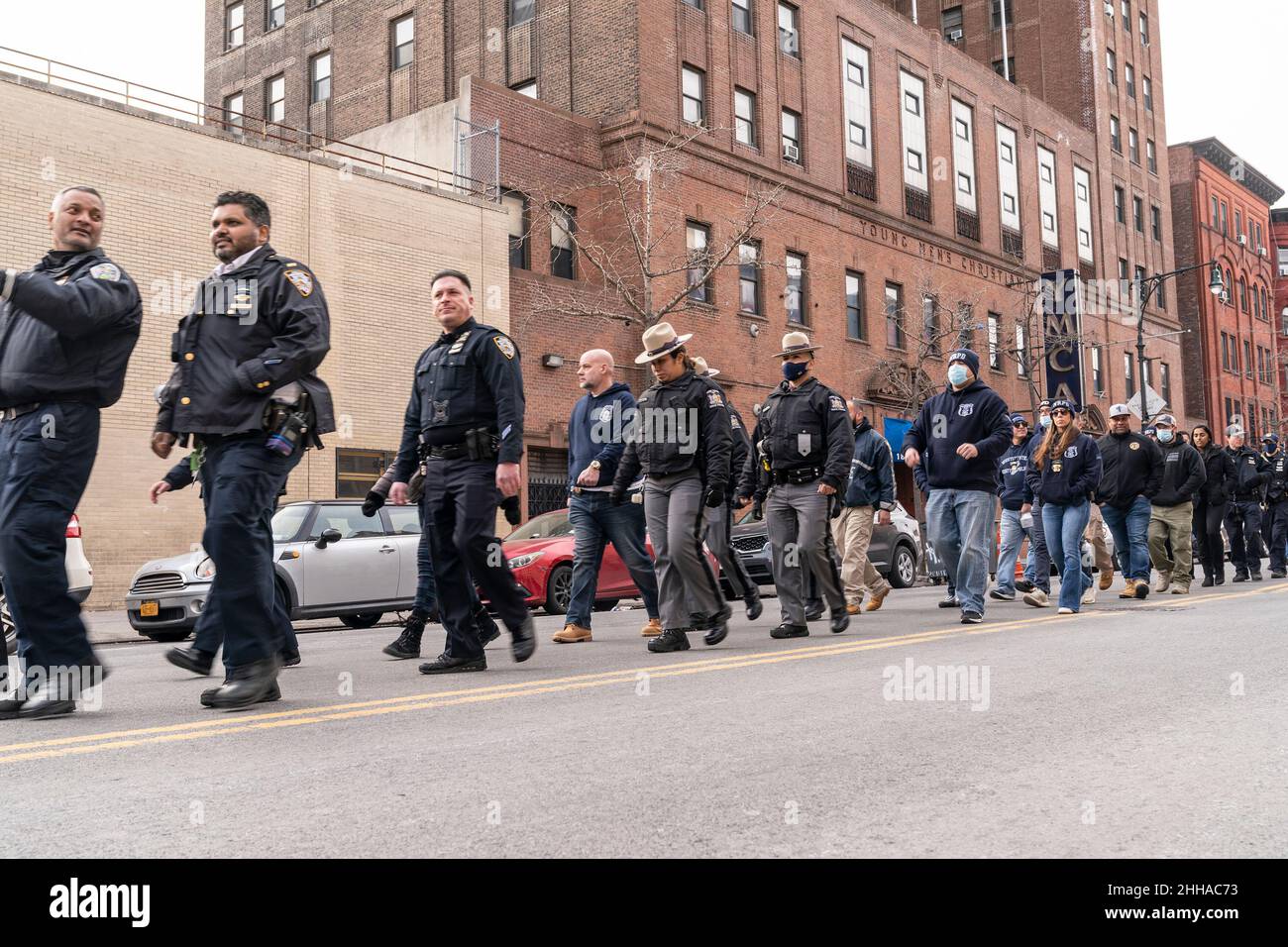 New York, USA. 23rd Jan, 2022. Tributes poured for police officer Jason ...