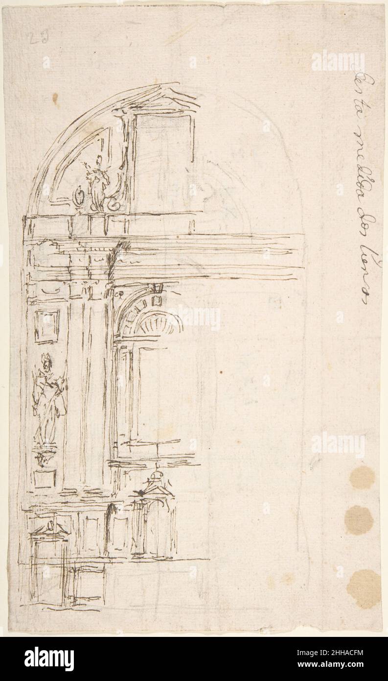 Retablo Design with Figures 18th century Anonymous, Spanish, 18th ...