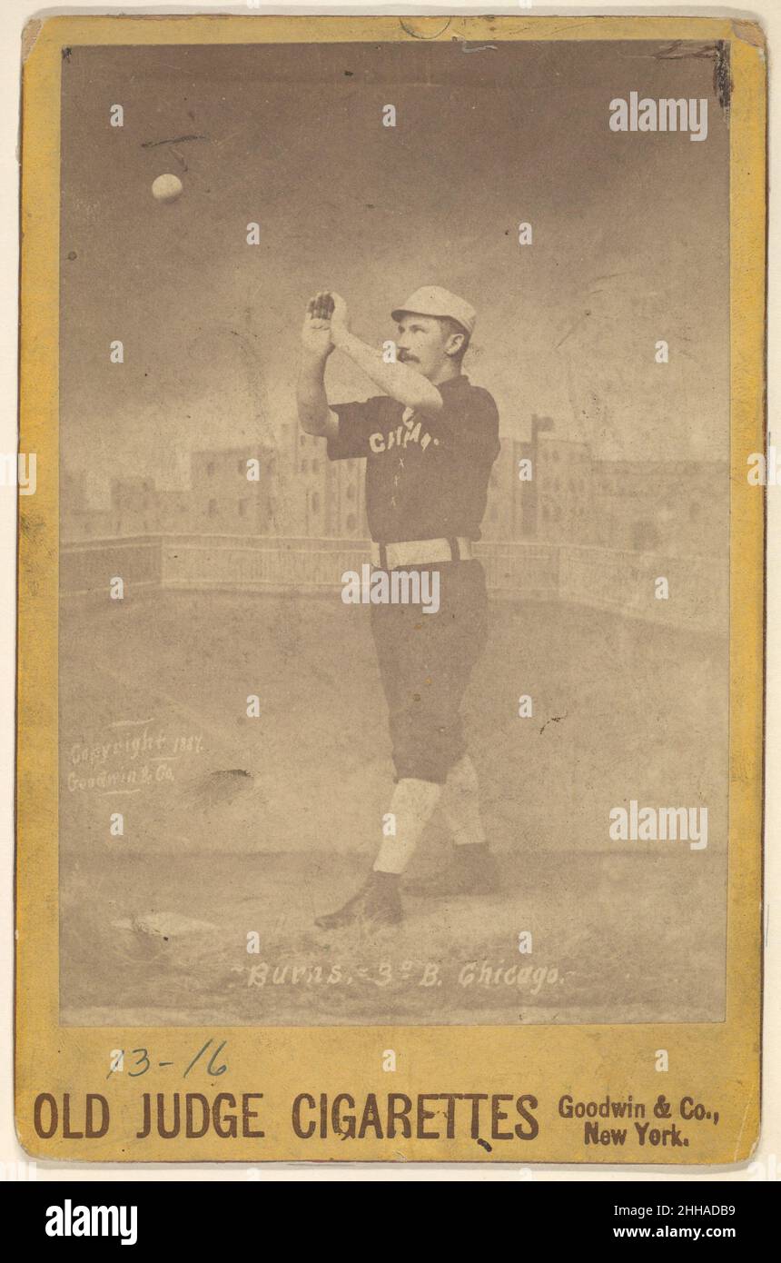 Burns, 3rd Base, Chicago, from the series Old Judge Cigarettes 1887 ...