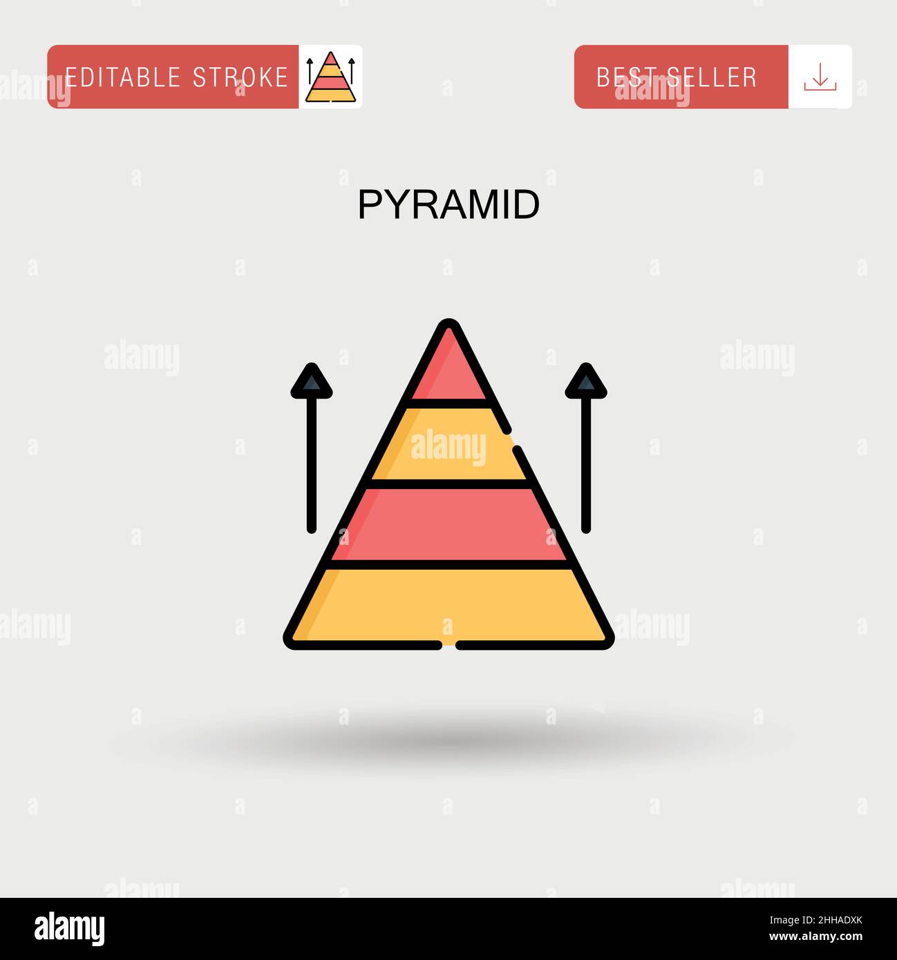 Pyramid Simple vector icon Stock Vector Image & Art - Alamy
