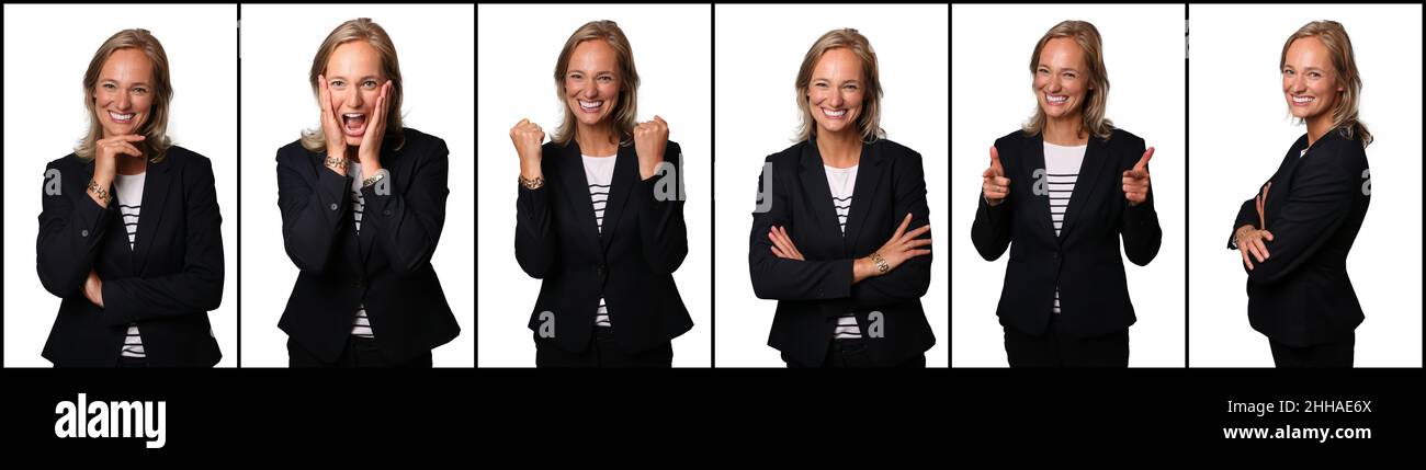 Beautiful woman in a collage Stock Photo - Alamy