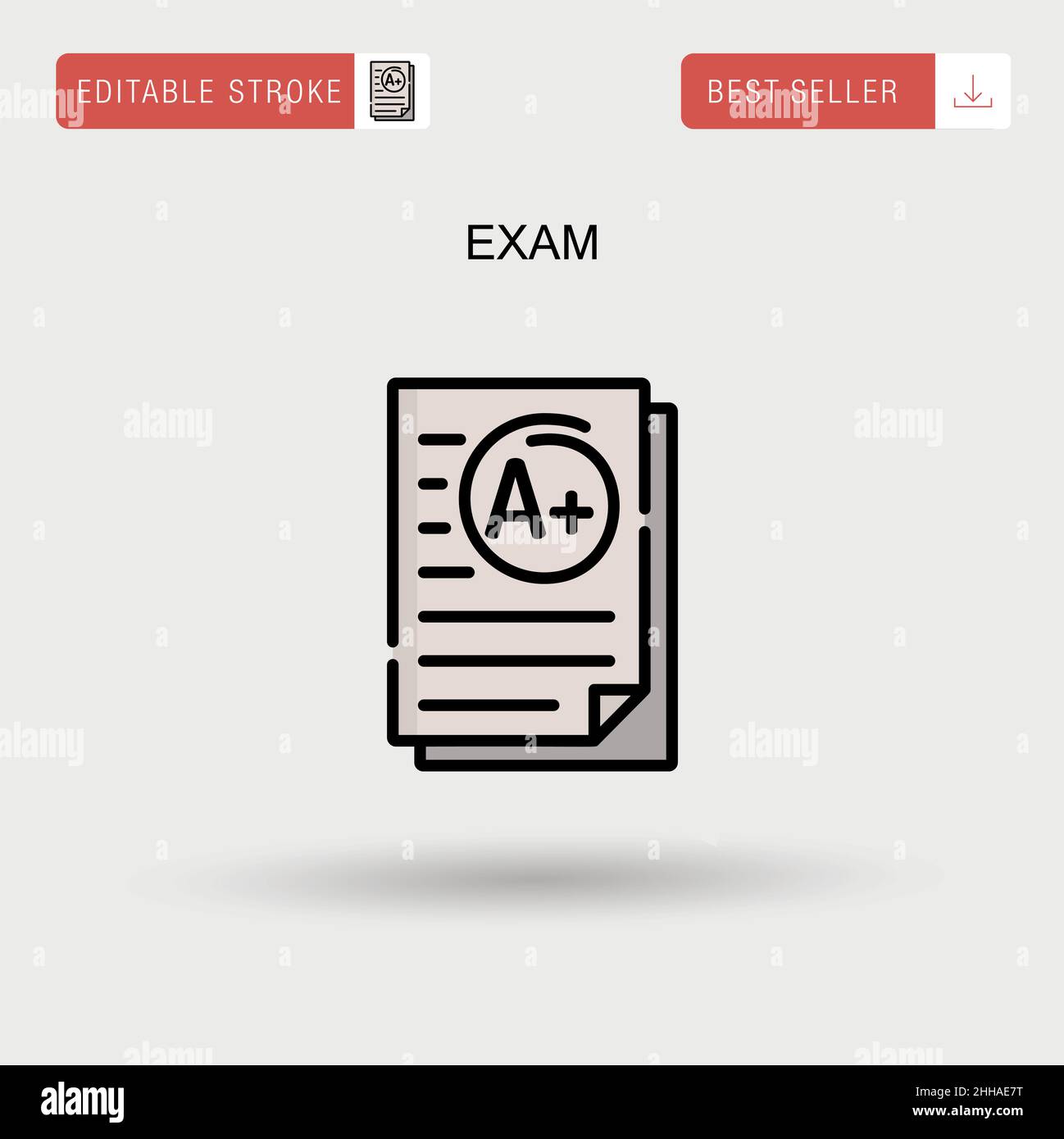 Exam Simple vector icon Stock Vector Image & Art - Alamy