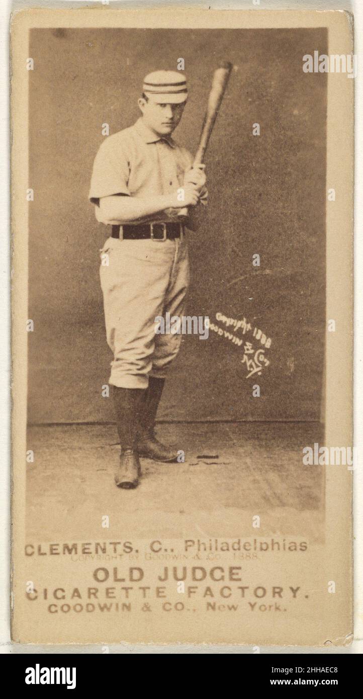 John J. "Jack" Clements, Catcher, Philadelphia, from the Old Judge ...
