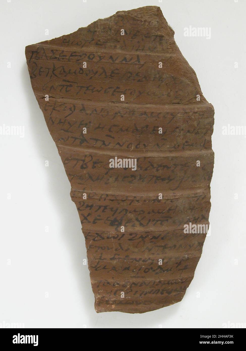 Ostrakon with a Letter from Moses to Moses 7th century Coptic. Ostrakon ...