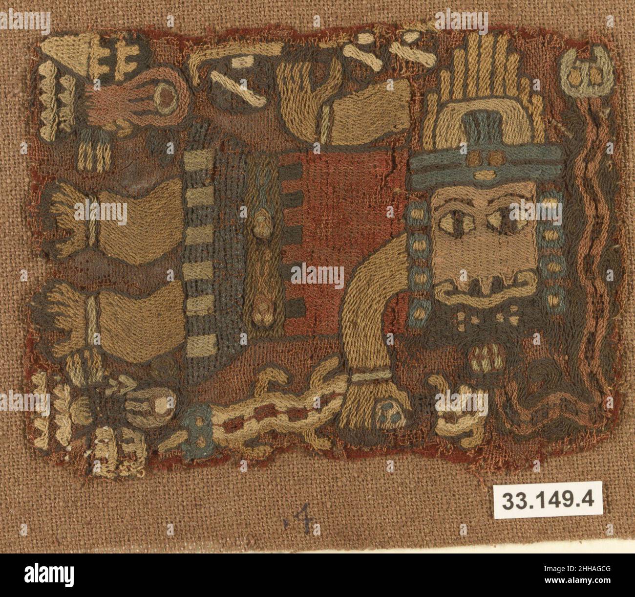 Embroidered Mantle Fragment 3rd–2nd century B.C. Paracas. Embroidered ...