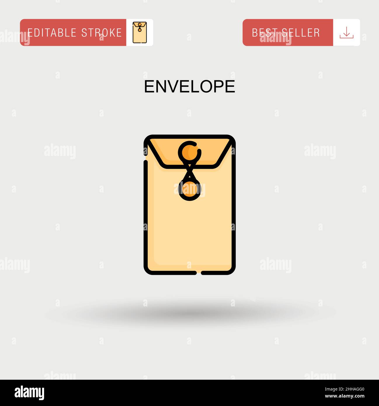 Envelope Simple vector icon Stock Vector Image & Art - Alamy